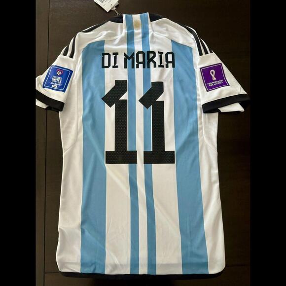 adidas | Shirts | Adidas Argentina 222 World Cup Final Jersey Di Maria ...